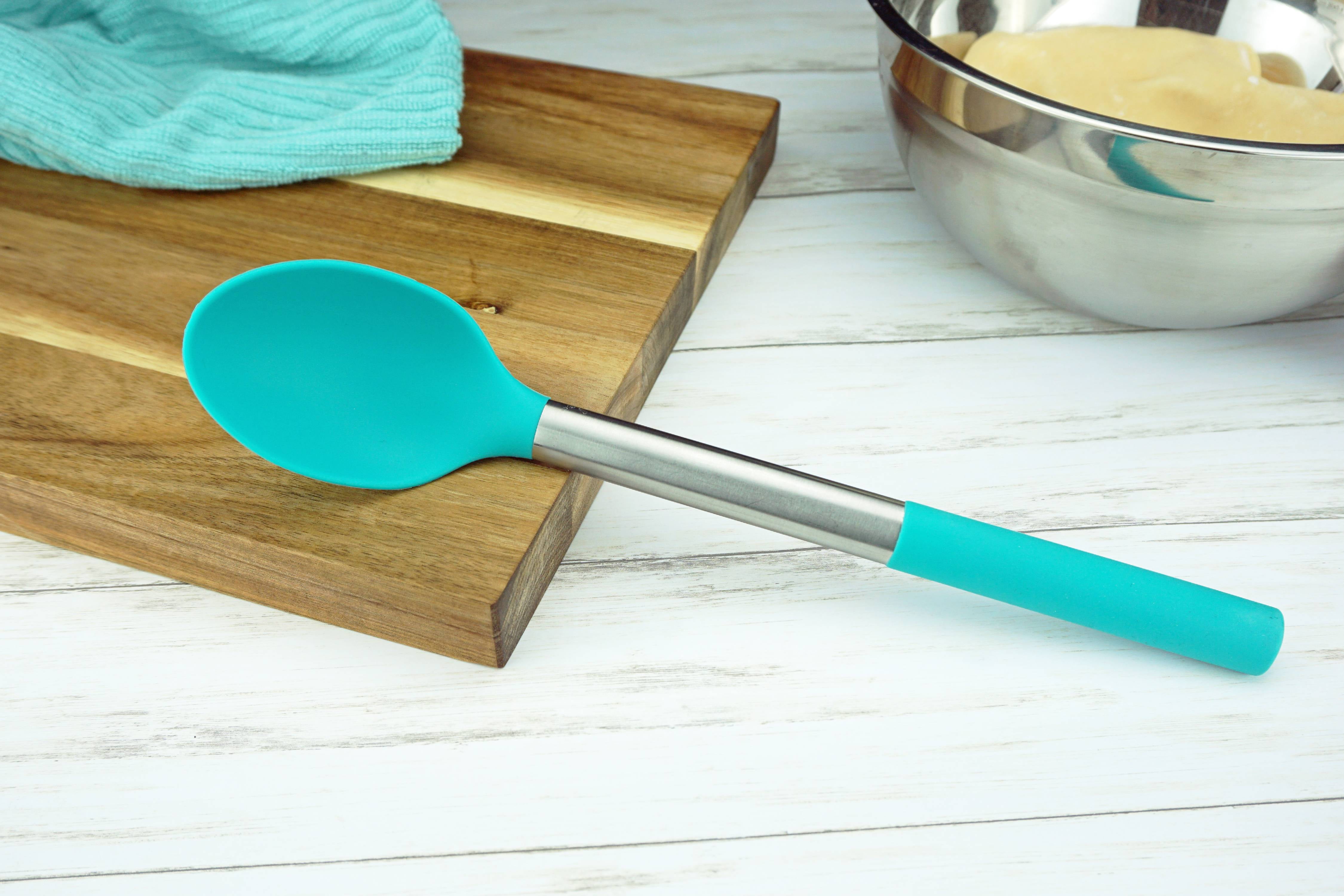 Mainstays Teal Island Silicone Solid Spoon - Walmart.com