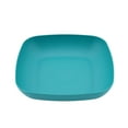 Mainstays 45-Ounce Teal Square Plastic Dinner Bowl, Reusable, Microwave ...