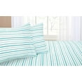 Mainstays Teal Striped 4-Piece Polyester Sheet Set, Queen - Walmart.com