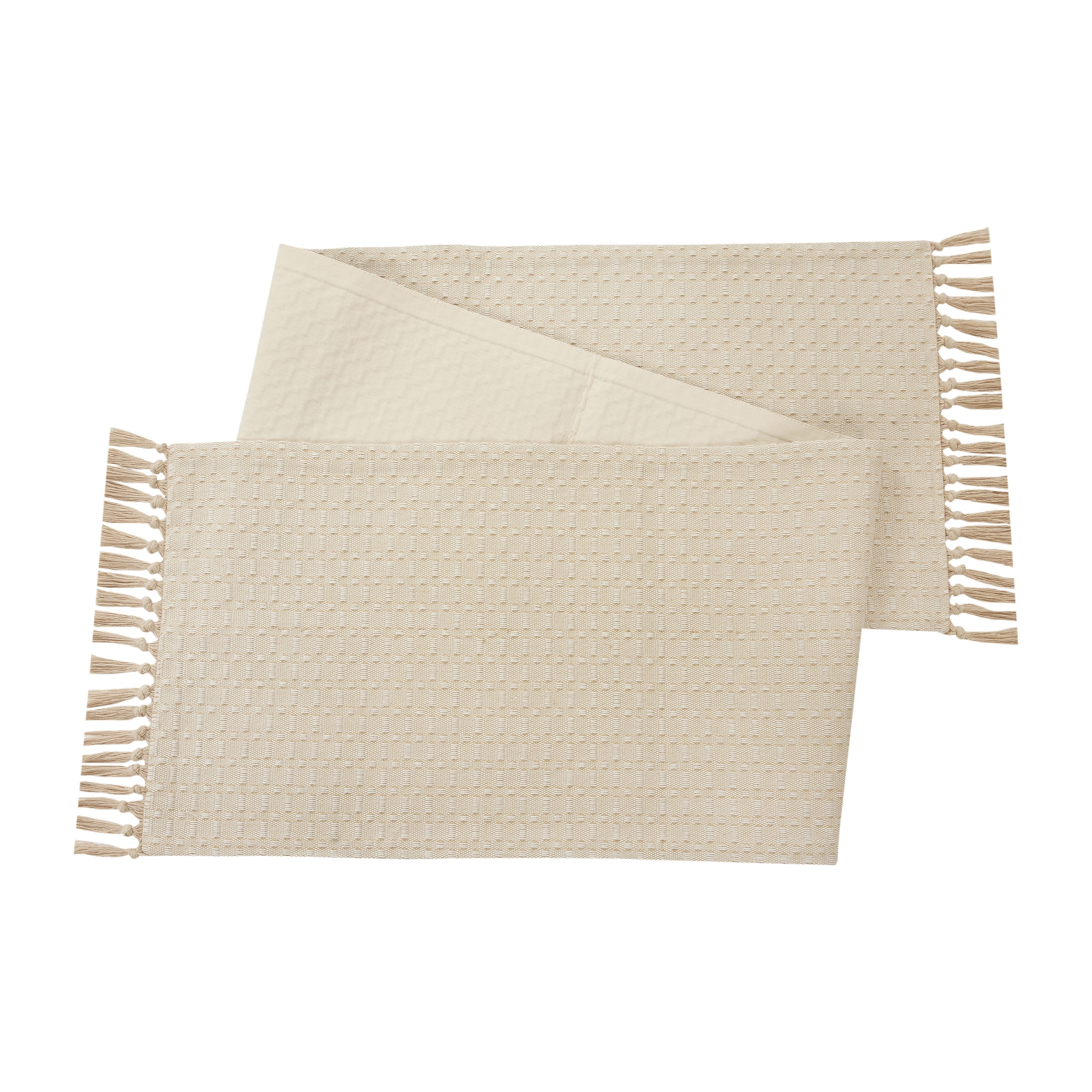 Mainstays Textured 14"x72" Table Runner, Natural Color - Walmart.com