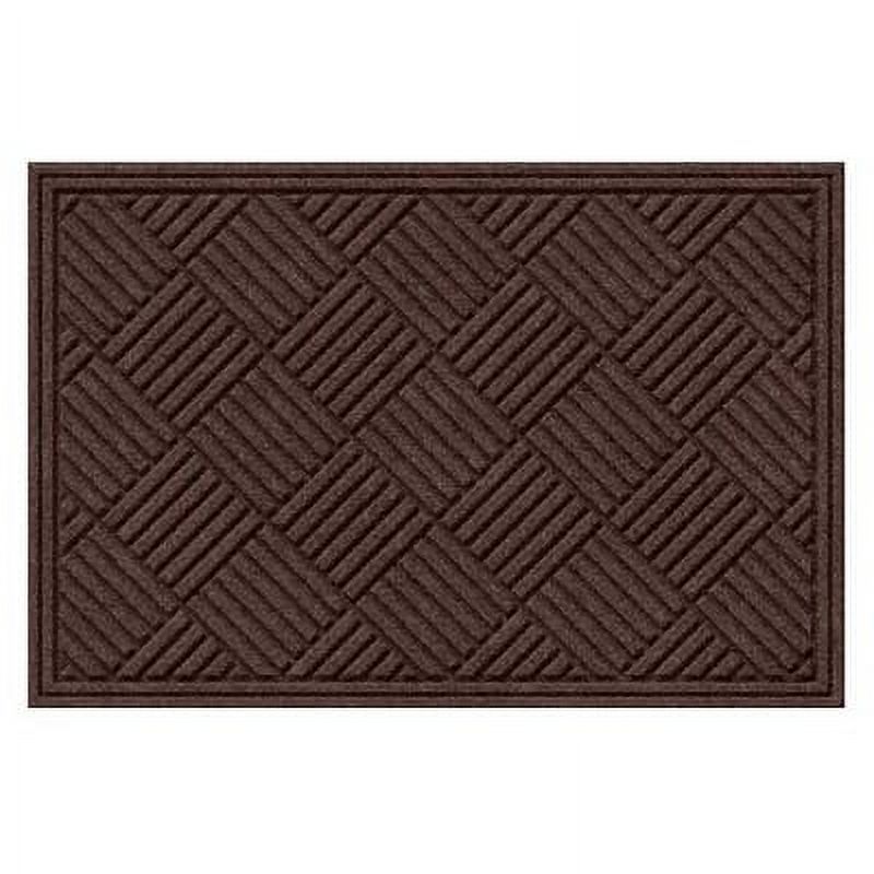Mainstays Textures Crosshatch Polyester and Rubber Backed Doormat, 2' x ...