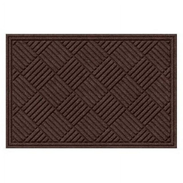 Mainstays Textures Crosshatch Polyester and Rubber Backed Doormat, 2' x ...