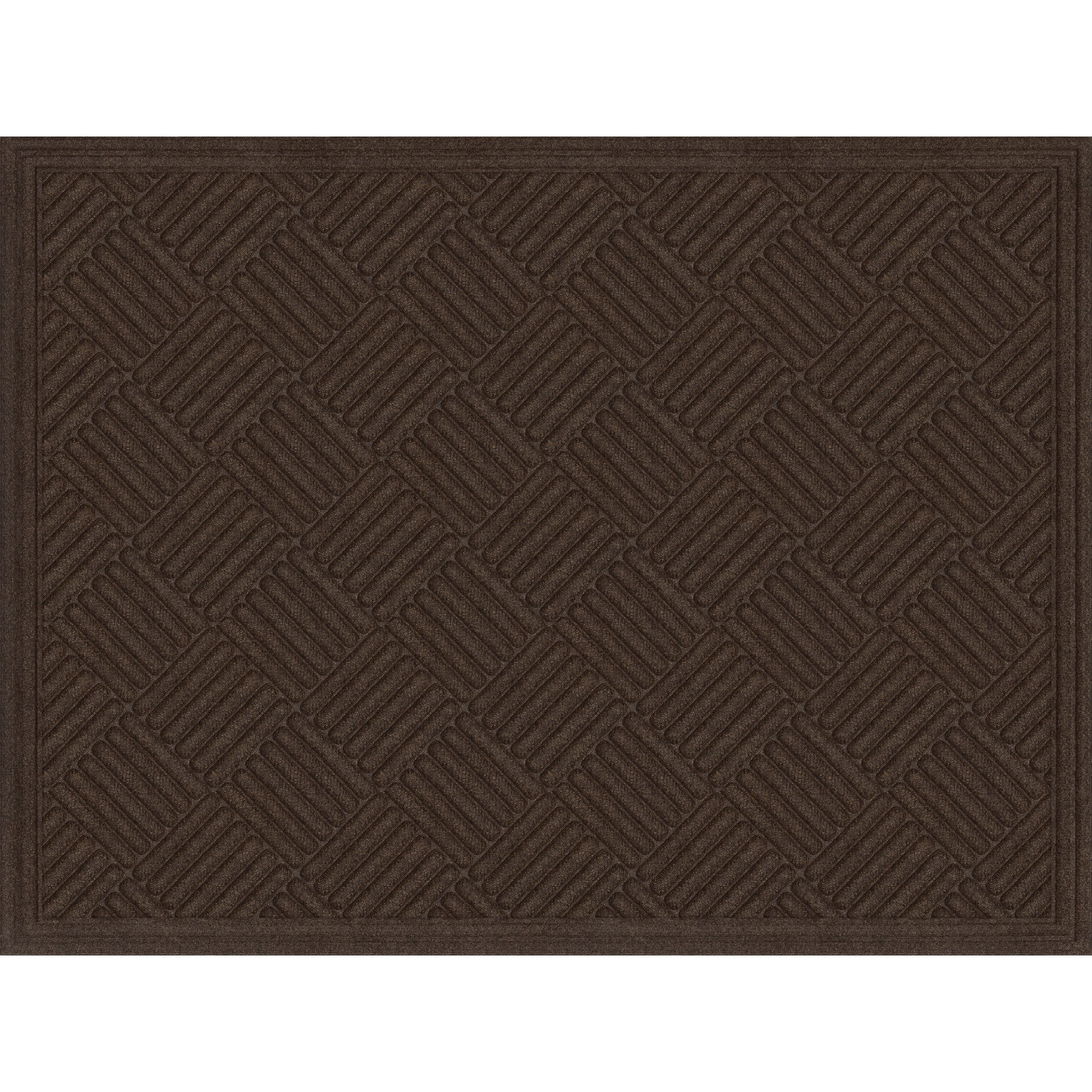 Mainstays Textures Crosshatch Polyester and Rubber Backed Doormat, 3' x ...