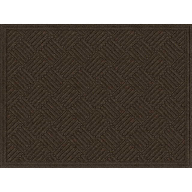 Mainstays Textures Crosshatch Polyester and Rubber Backed Doormat, 3' x ...