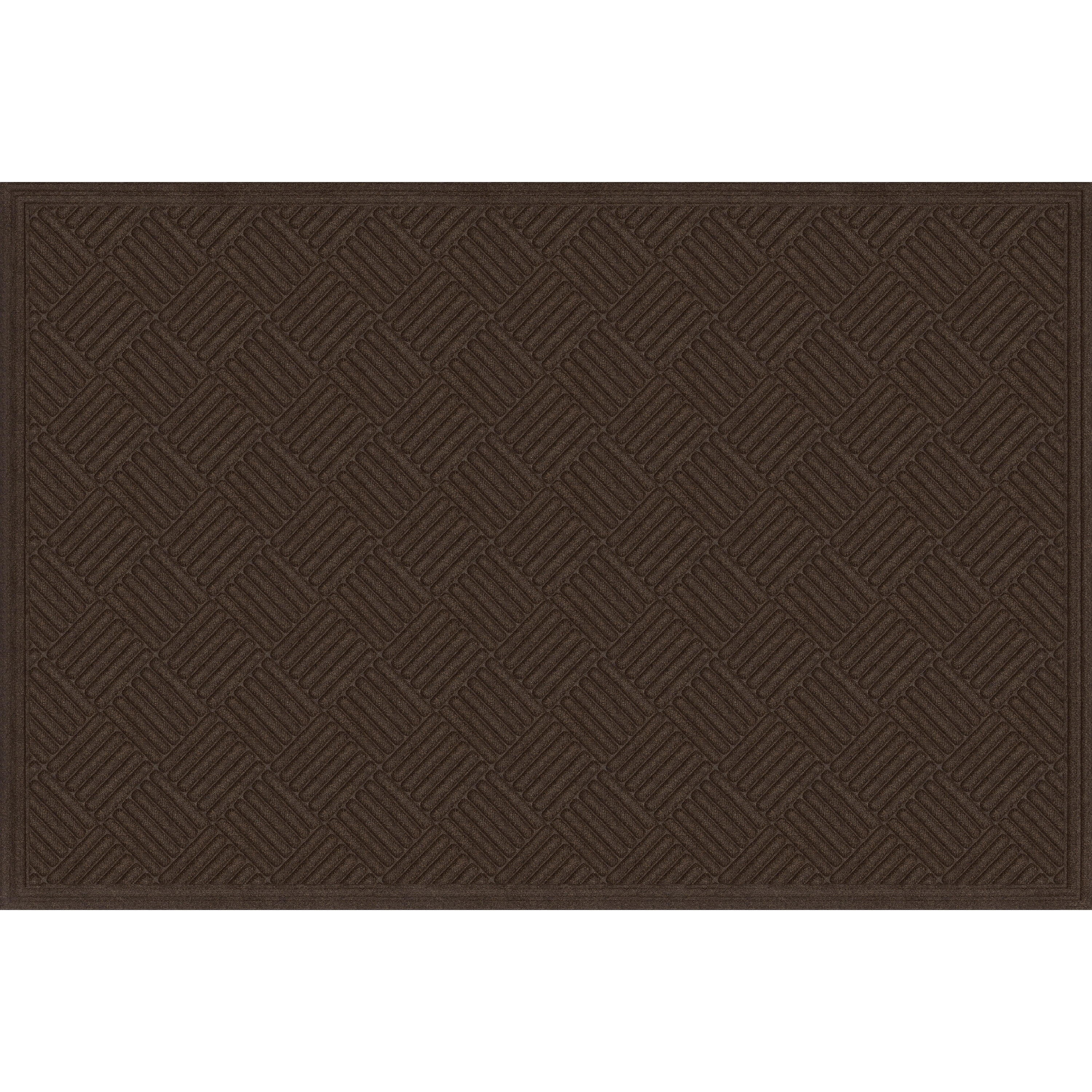 Mainstays Textures Crosshatch Polyester and Rubber Backed Doormat, 4' x ...
