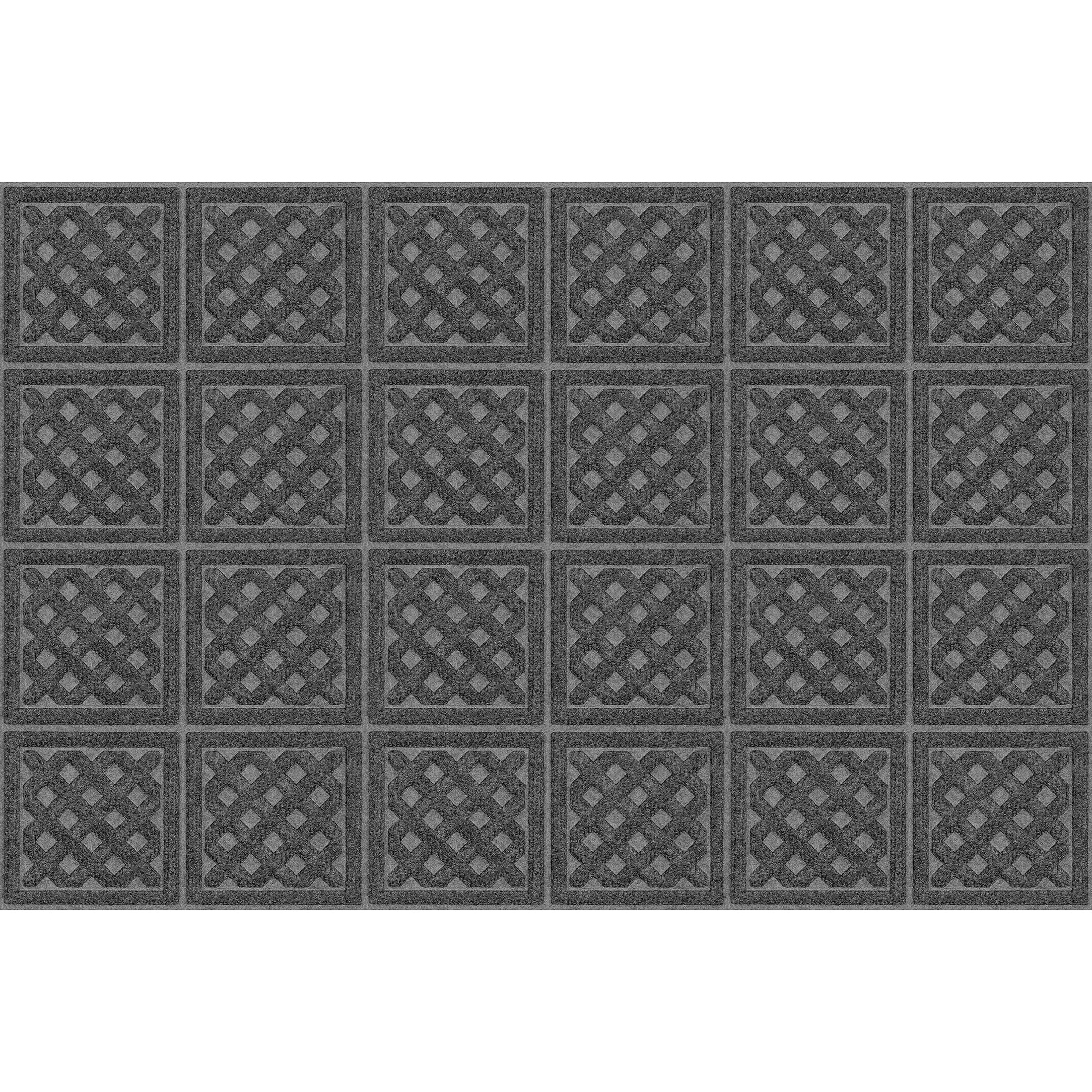 Mainstays Textures Lattice Polyester and Rubber Backed Entryway Doormat ...