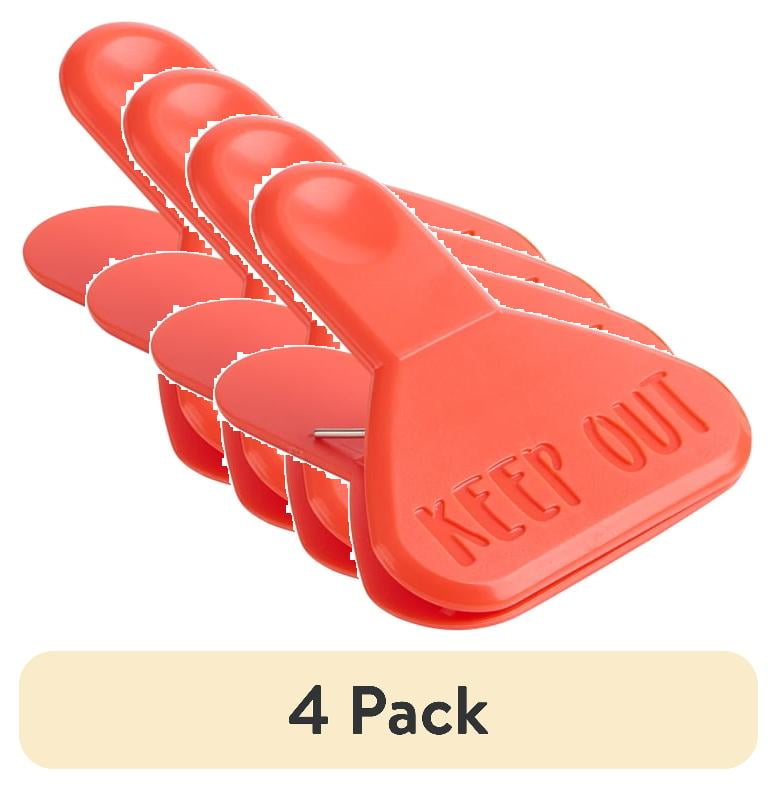 (4 pack) Mainstays Themed Bag Clips Medium Sized, 2.55" x 2.36" x 1.1 ...