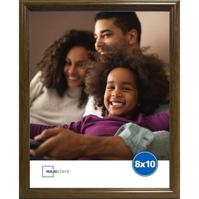 Mainstays Thin Rounded 8x10 Oak Picture Frame - Walmart.com