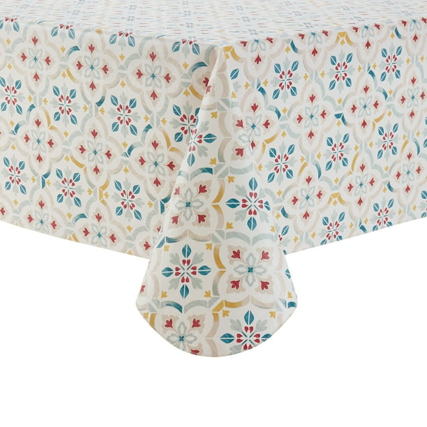 Mainstays Tile Print PEVA Tablecloth 60" x 84" Rectangle - Walmart ...