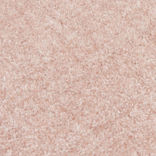 Mainstays Tinsel Fret Sparkle Shag Indoor Rug, Blush Pink, 36"x56 ...