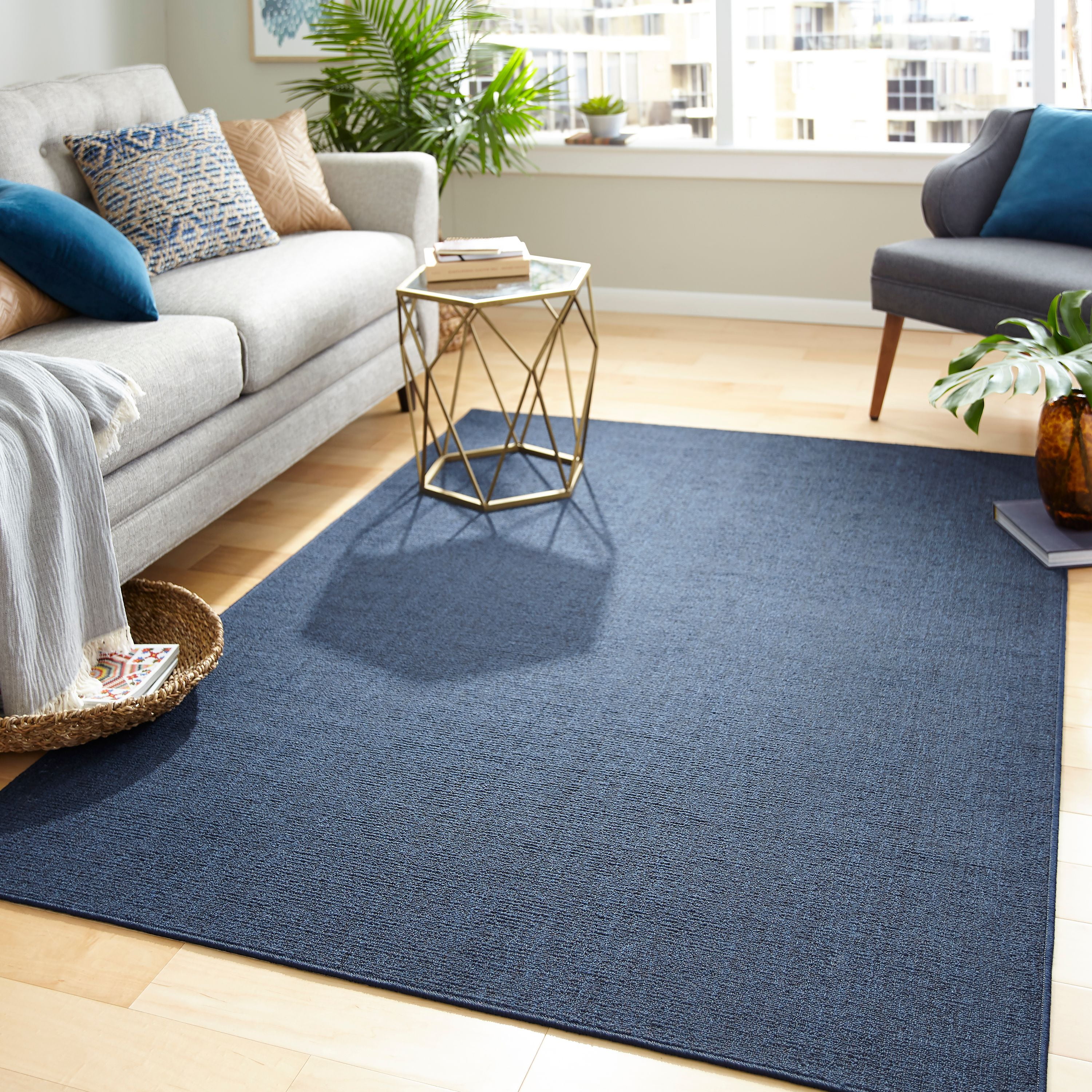 Mainstays Titan Area Rug, Navy - Walmart.com