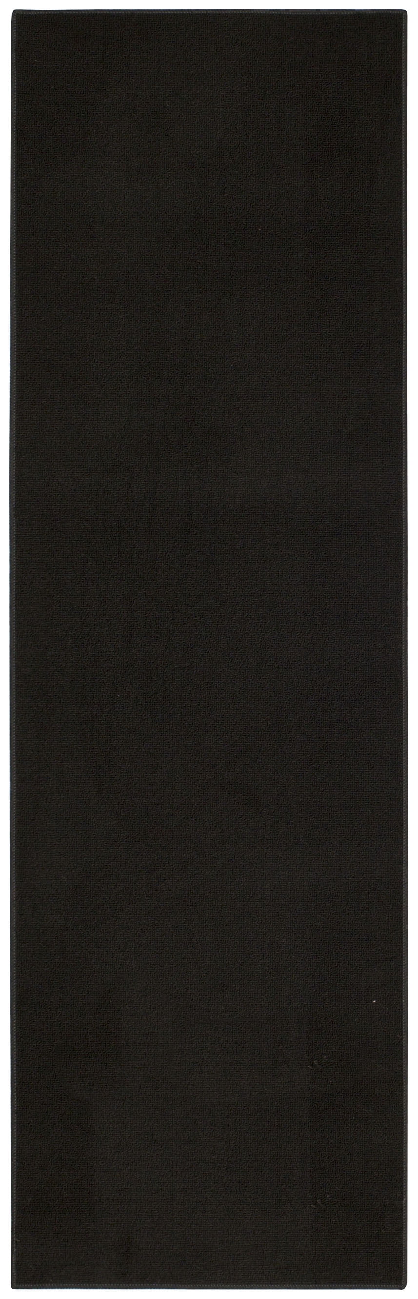 Titan Solid Indoor Runner Rug - Black 10.5 x 6 - Walmart.com