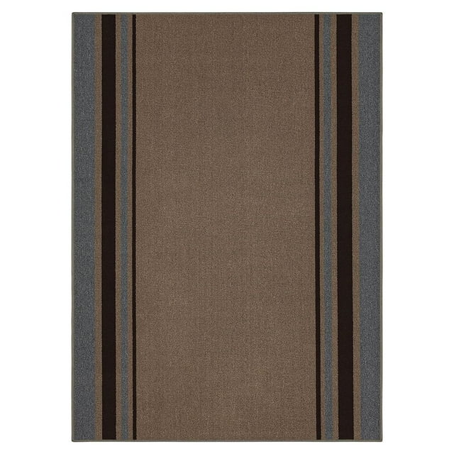 Mainstays Titan Stripe Area Rug 5'x7' Gray Nylon with Latex Backing ...
