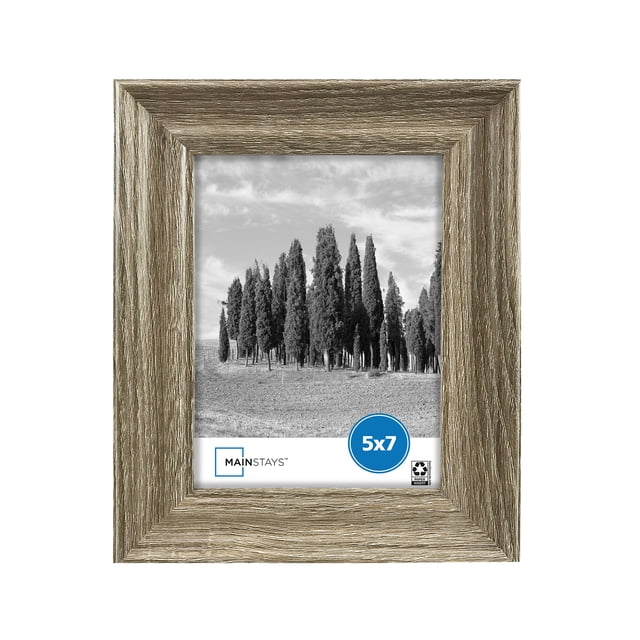 Mainstays 5x7 Rustic Gray Wood Picture Frame with Easel and Wall ...