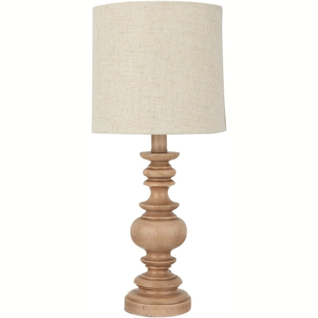 Mainstays Traditional Brown Washed Wood Table Lamp - Walmart.com