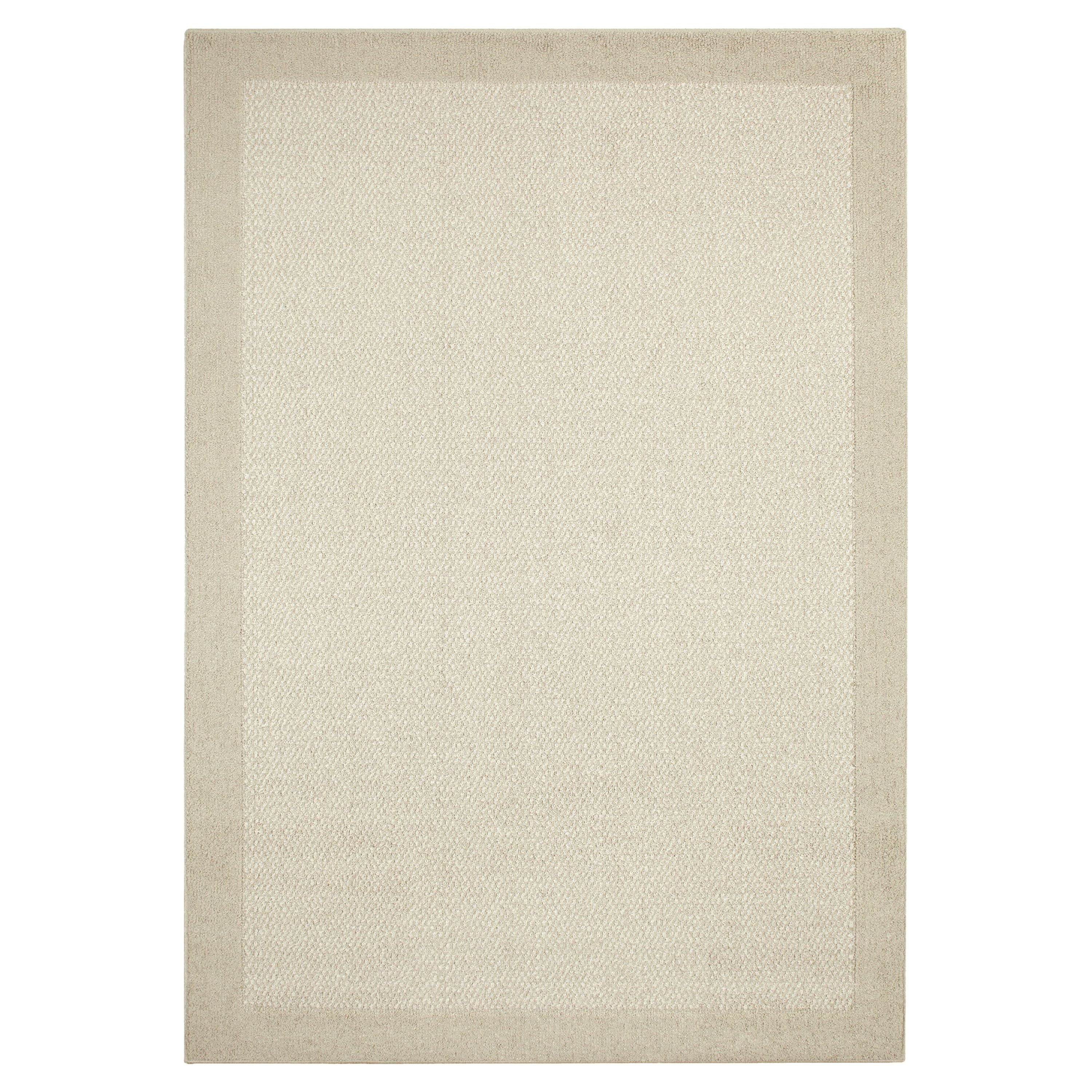 Mainstays Farmhouse Faux Sisal Olefin Beige Border Indoor Area Rug, 4 ...