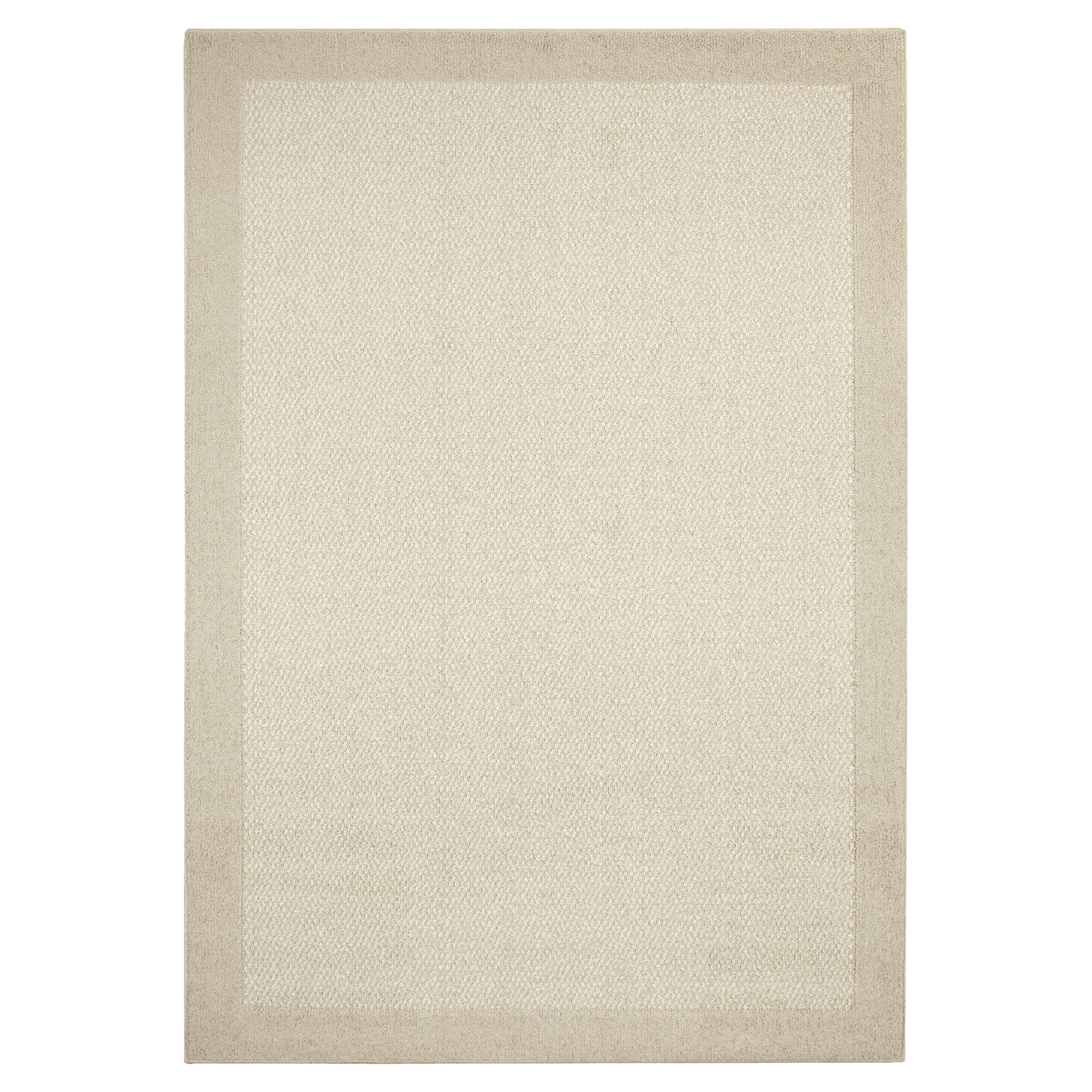 Mainstays Traditional Faux Sisal Olefin Beige Border Indoor Living Room ...
