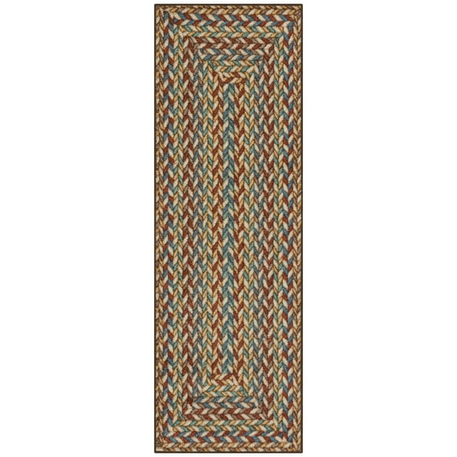 Mainstays Traditional Multicolor Print Braid Indoor Hallway Runner Rug ...