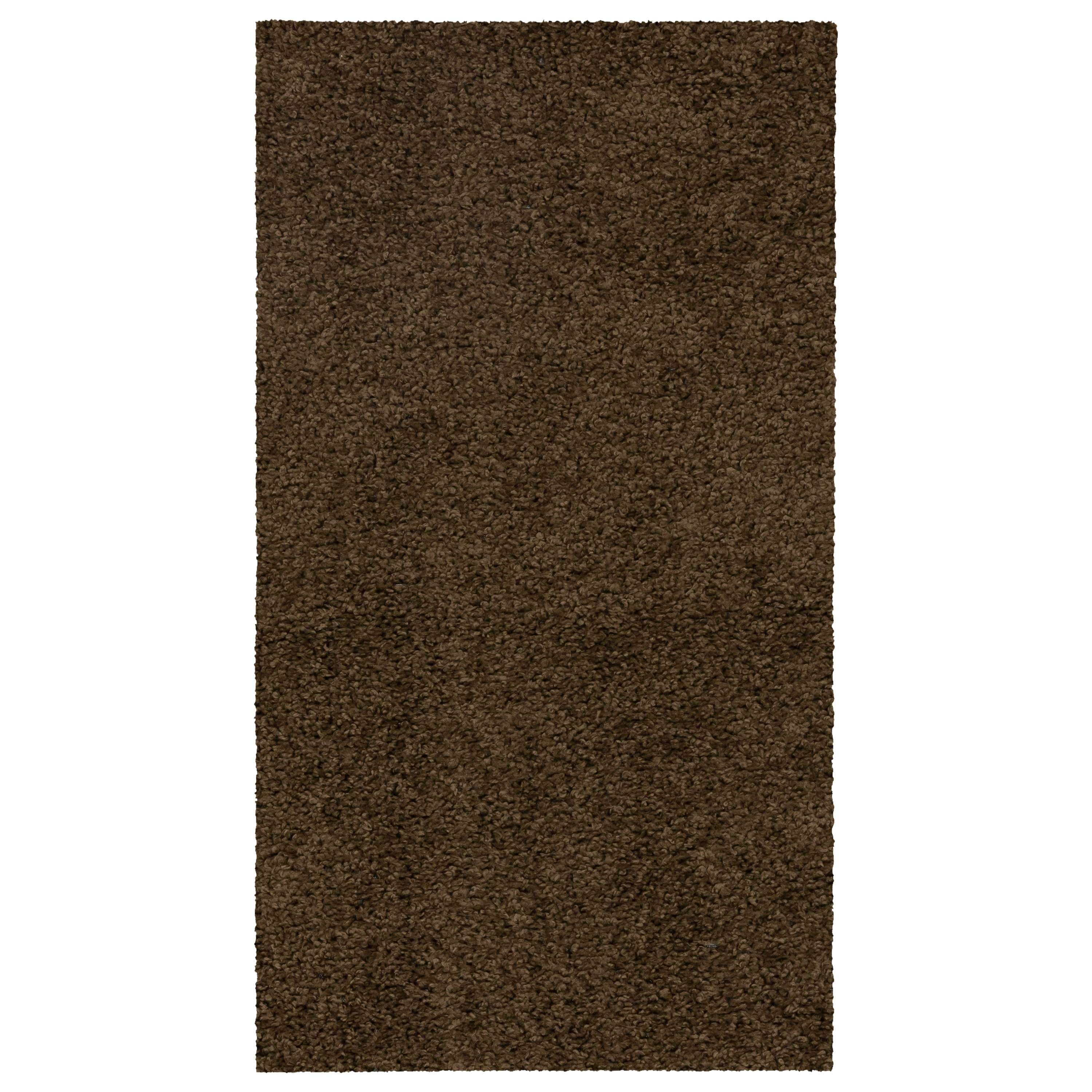 Mainstays Brown Shag Area Rug Fade Resistant - Walmart.com