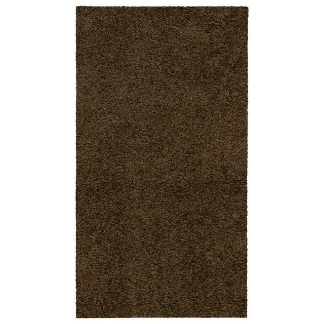 Mainstays Brown Shag Area Rug Fade Resistant - Walmart.com