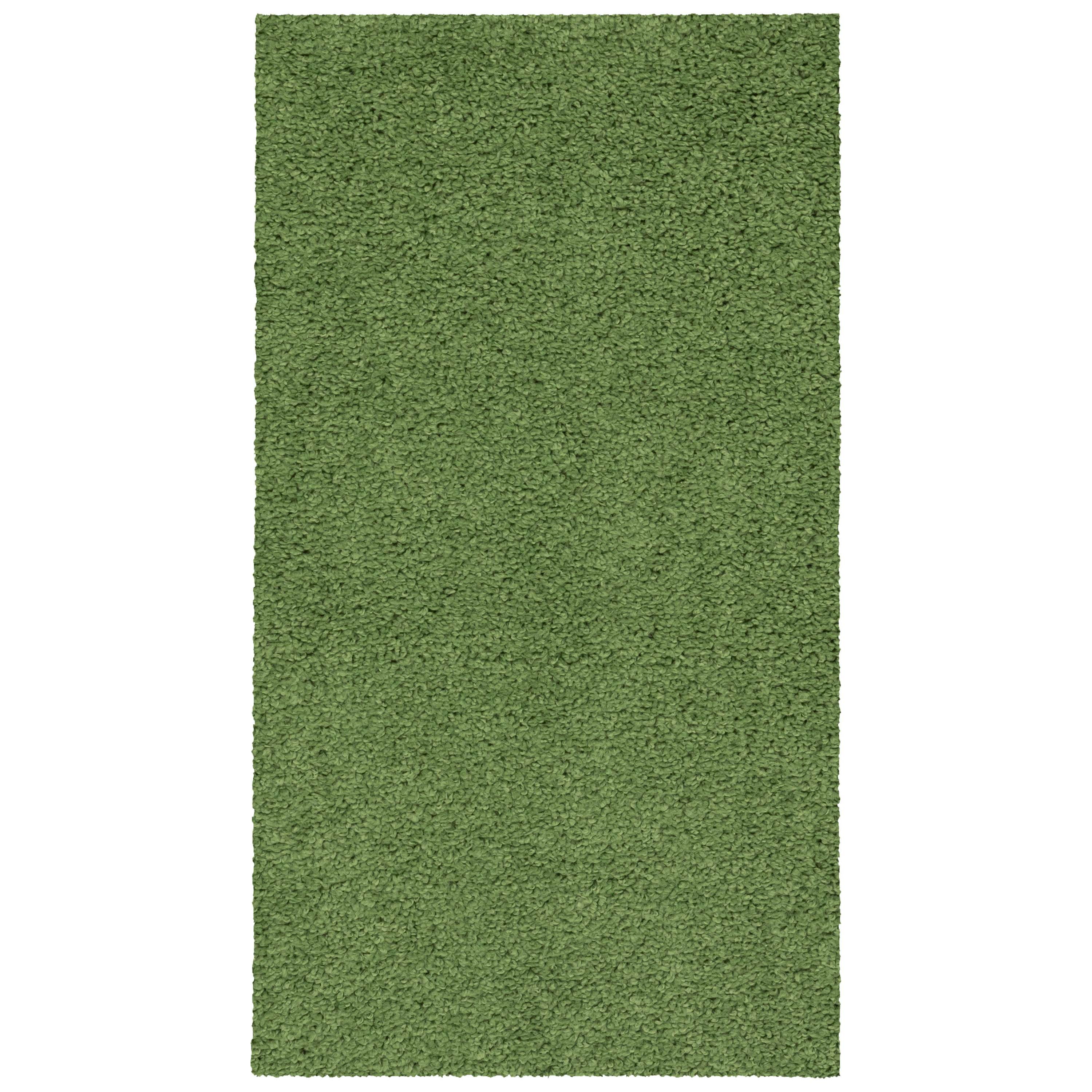Mainstays Traditional Solid Green Shag Indoor Accent Rug, 1'8" x 2'10 ...
