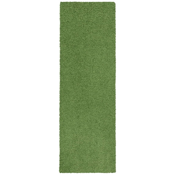 Mainstays Solid Shag Runner Rug - Green 2 x 6 - Walmart.com