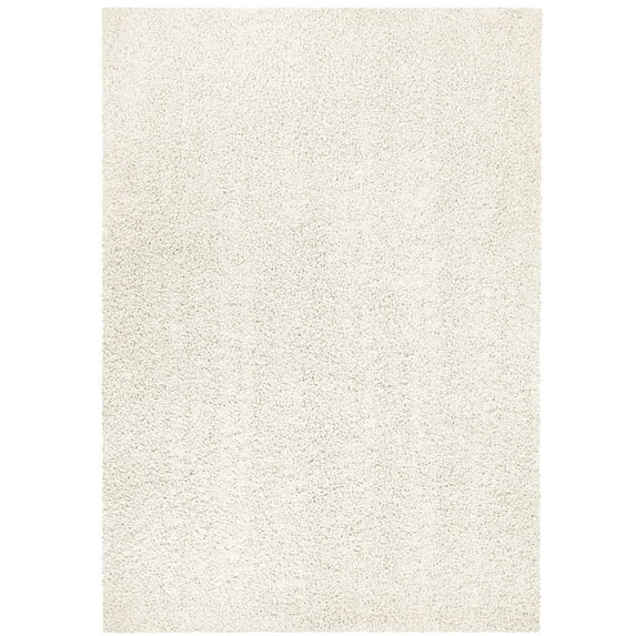Mainstays Traditional Solid Ivory Shag Indoor Area Rug, 7'x10 ...