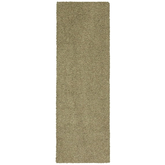Mainstays Solid Shag Indoor Runner Rug - Mushroom Tan - Pile Height ...
