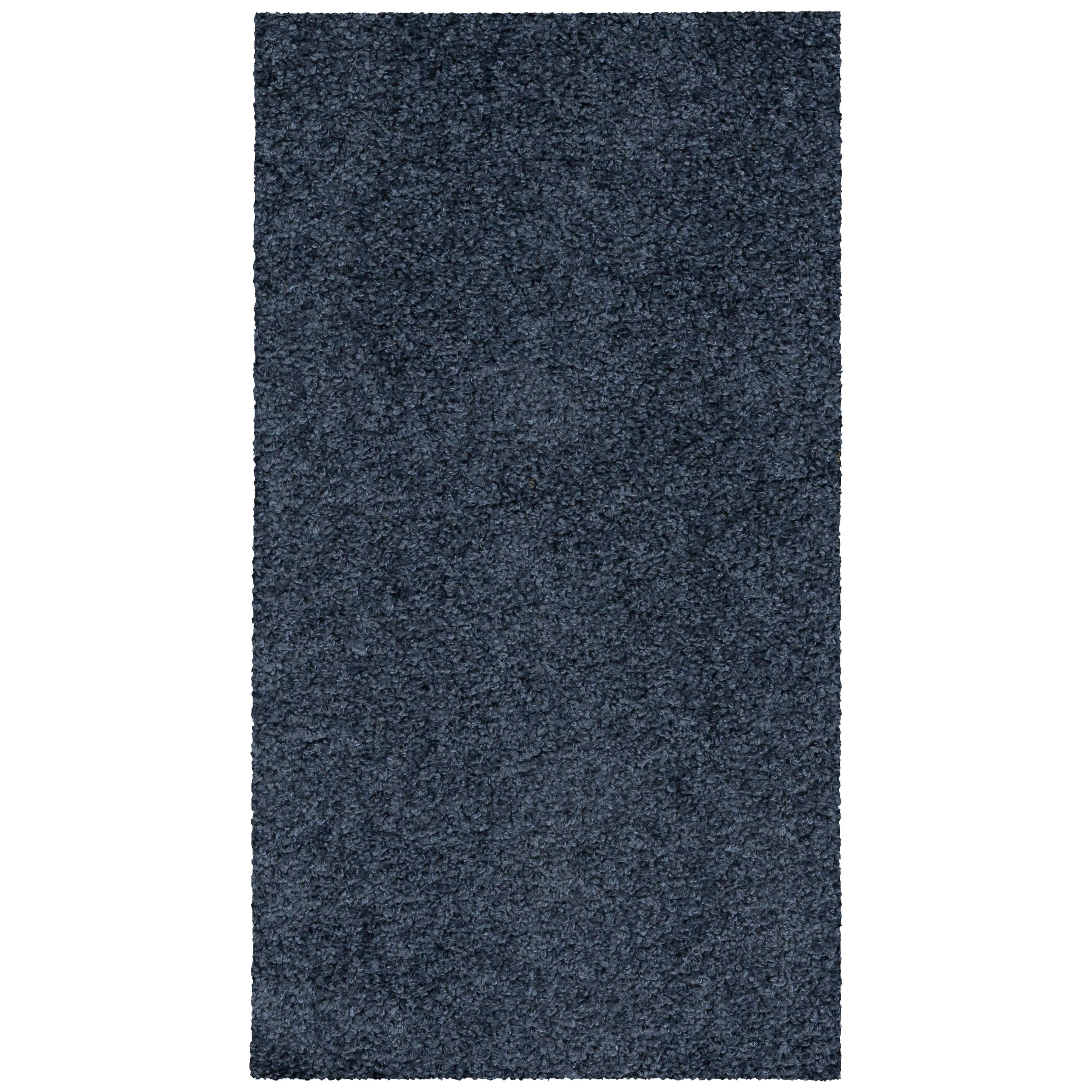 Mainstays Traditional Navy Heather Shag Indoor Accent Rug, 1'8" x 2'10 ...