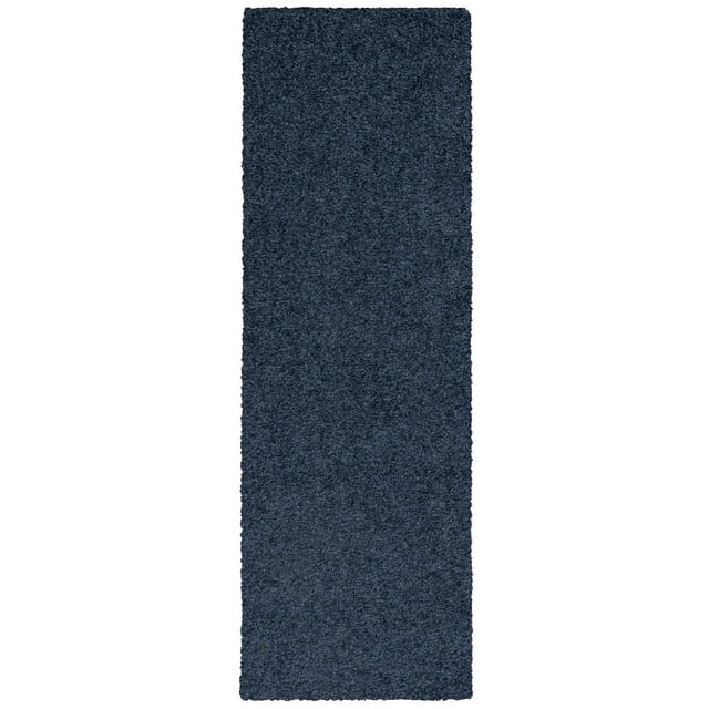 Mainstays Traditional Navy Heather Shag Indoor Runner Rug, 1'9" x 5 ...