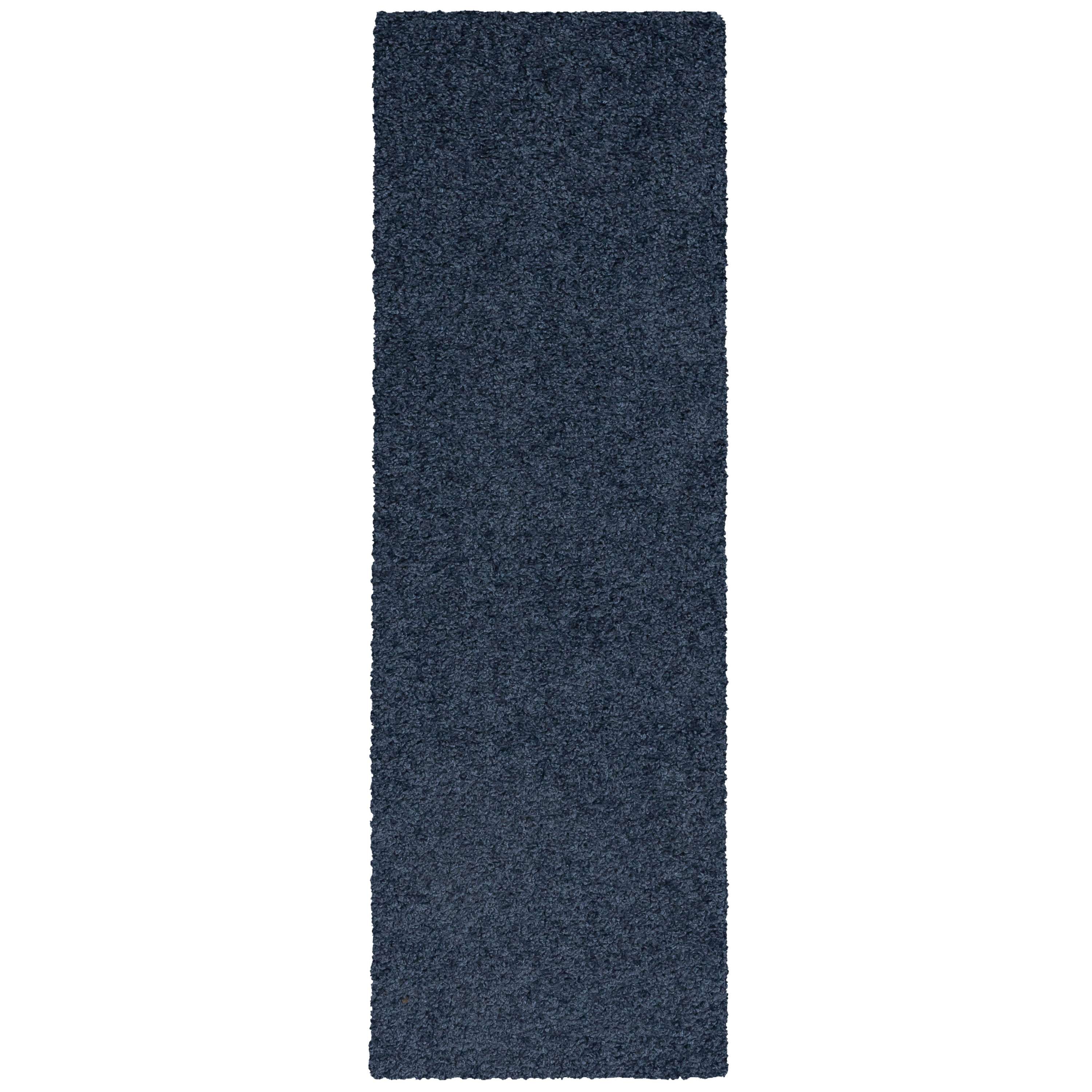 Mainstays Traditional Navy Heather Shag Indoor Runner Rug, 2' x 6 ...