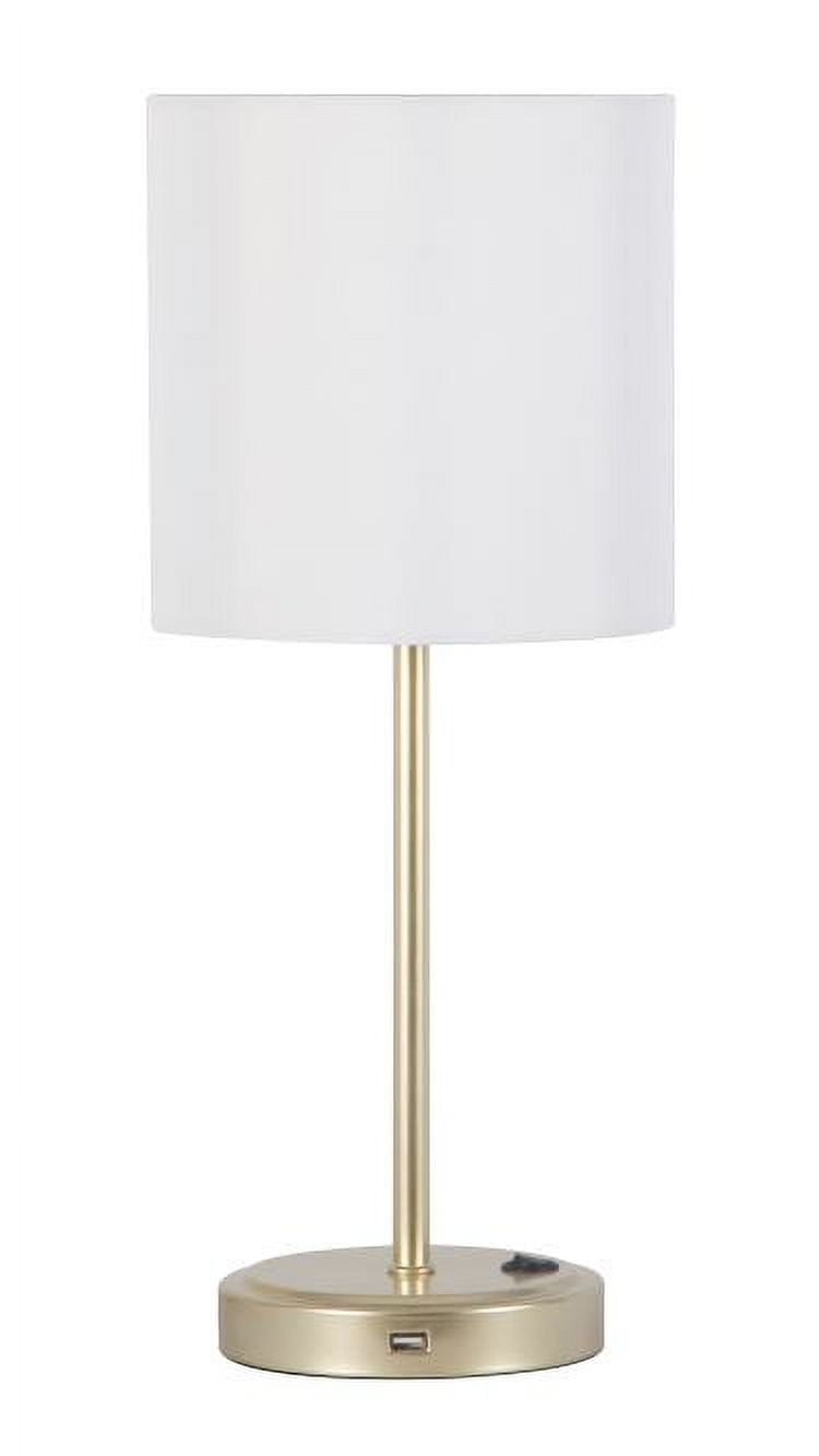 Mainstays Gold Metal Grab and Go Stick Lamp with USB Port, Modern ...