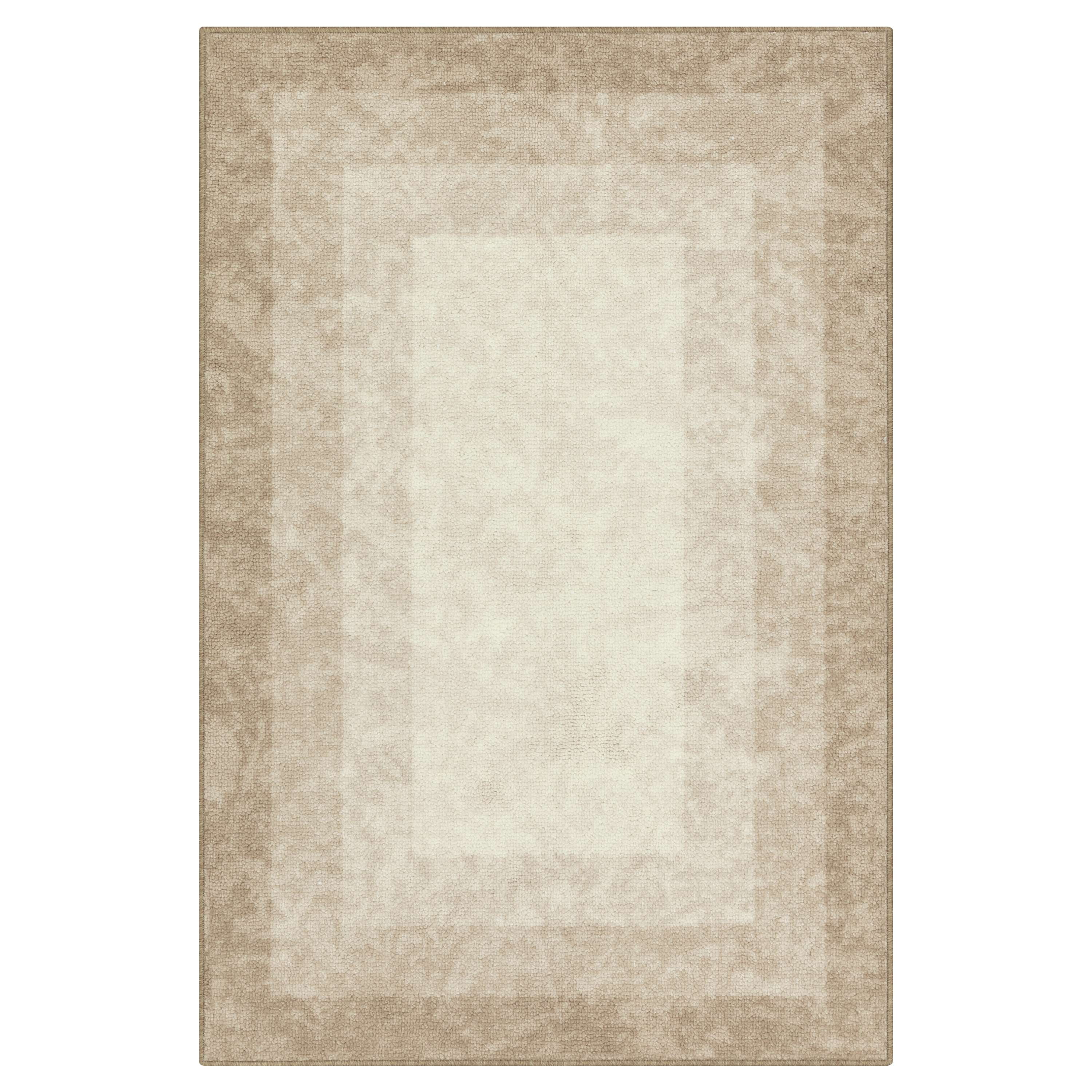 Mainstays Transitional Ombre Border Tan Indoor Accent Rug, 2'6" x 3'10 ...