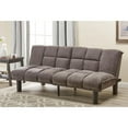 Mainstays Tufted Microfiber Futon, Gray Faux Suede - Walmart.com