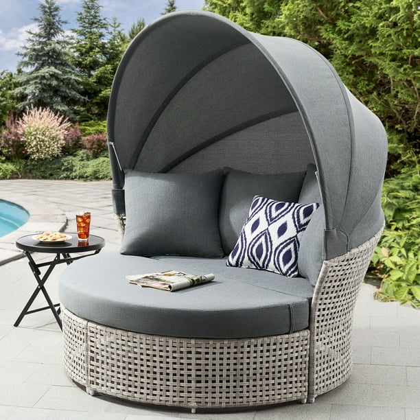 Mainstays Tuscany Ridge 2-Piece Outdoor Daybed with Retractable Canopy ...