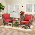 Mainstays Tuscany Ridge Oversized 3-Piece Outdoor Chat Set, Red ...