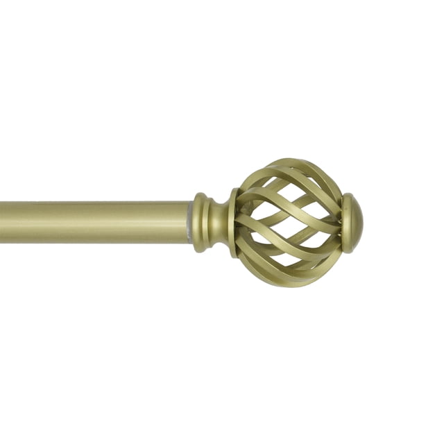 Mainstays ¾” Twist Cage Single Curtain Rod, 30 - 84", Gold - Walmart.com