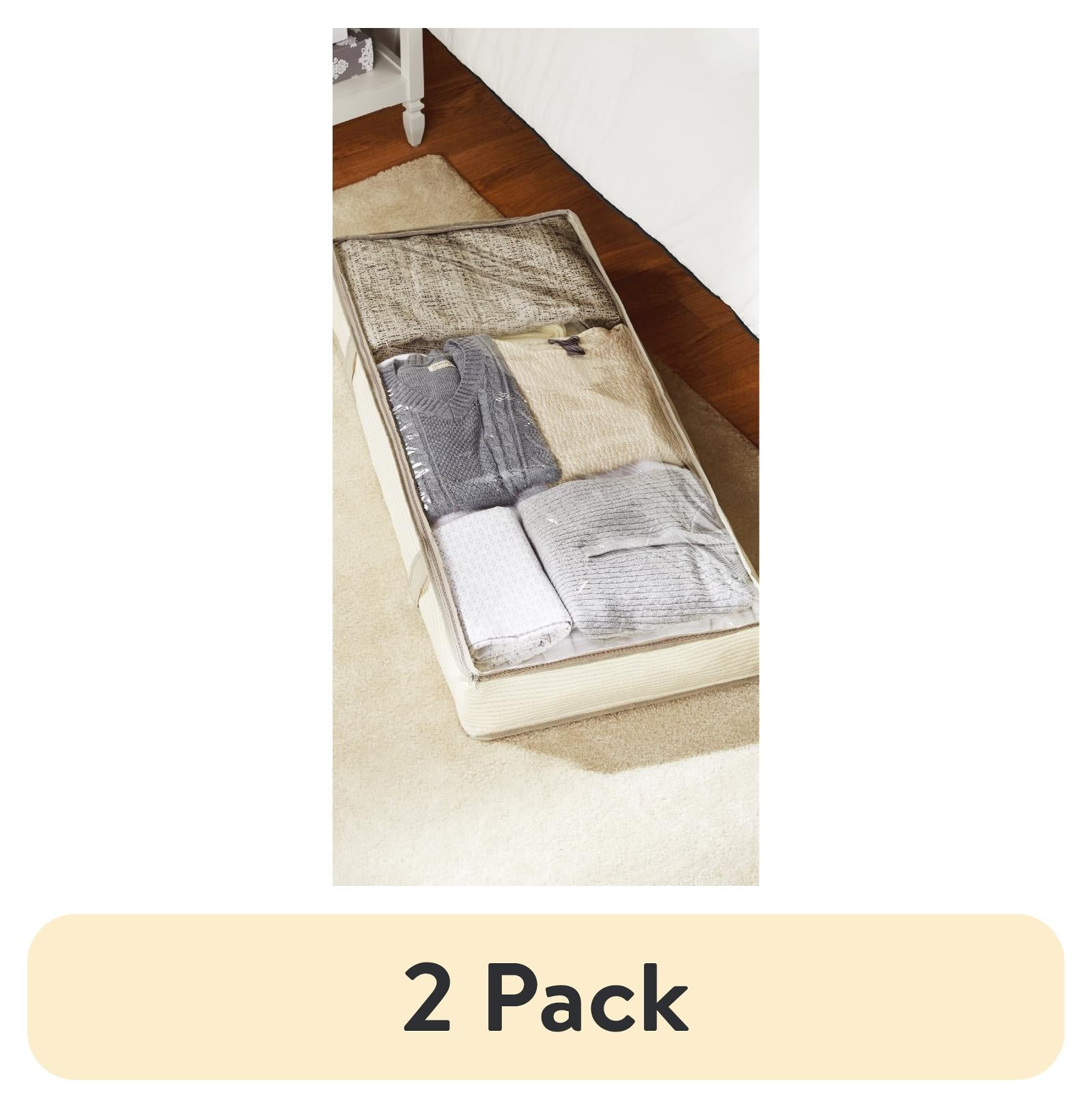 (2 pack) Mainstays Underbed Storage Organizer Canvas - Walmart.com