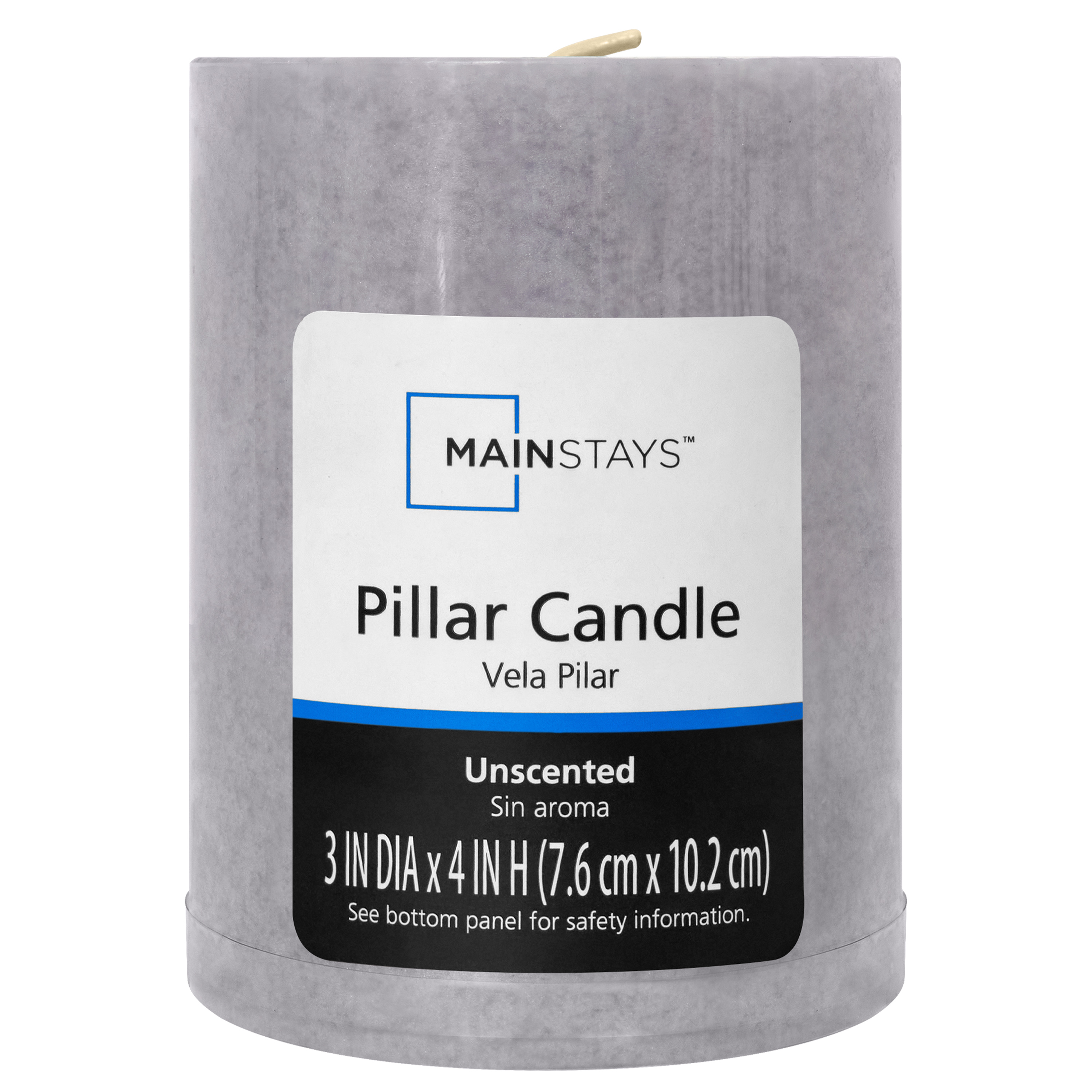 Mainstays Unscented Decorative Mottled Pillar Candles, 3inch wide by ...