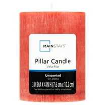 Mainstays Unscented Decorative Mottled Pillar Candles Set (3x3, 3x4 ...