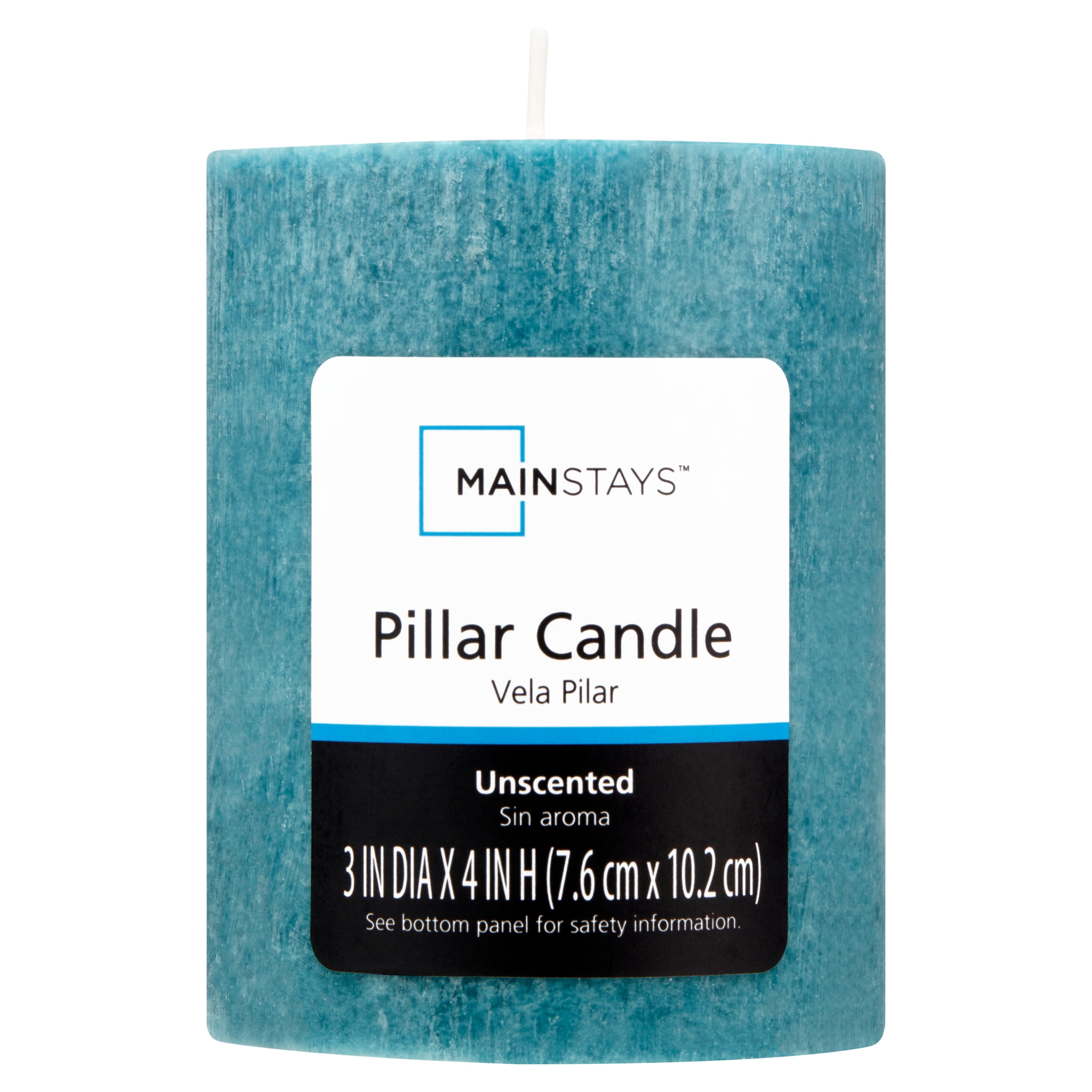 Mainstays Unscented Decorative Mottled Pillar Candles, 3x4inch tall ...