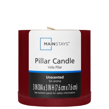 Mainstays Unscented Decorative Mottled Pillar Candles, 3x6inch tall ...