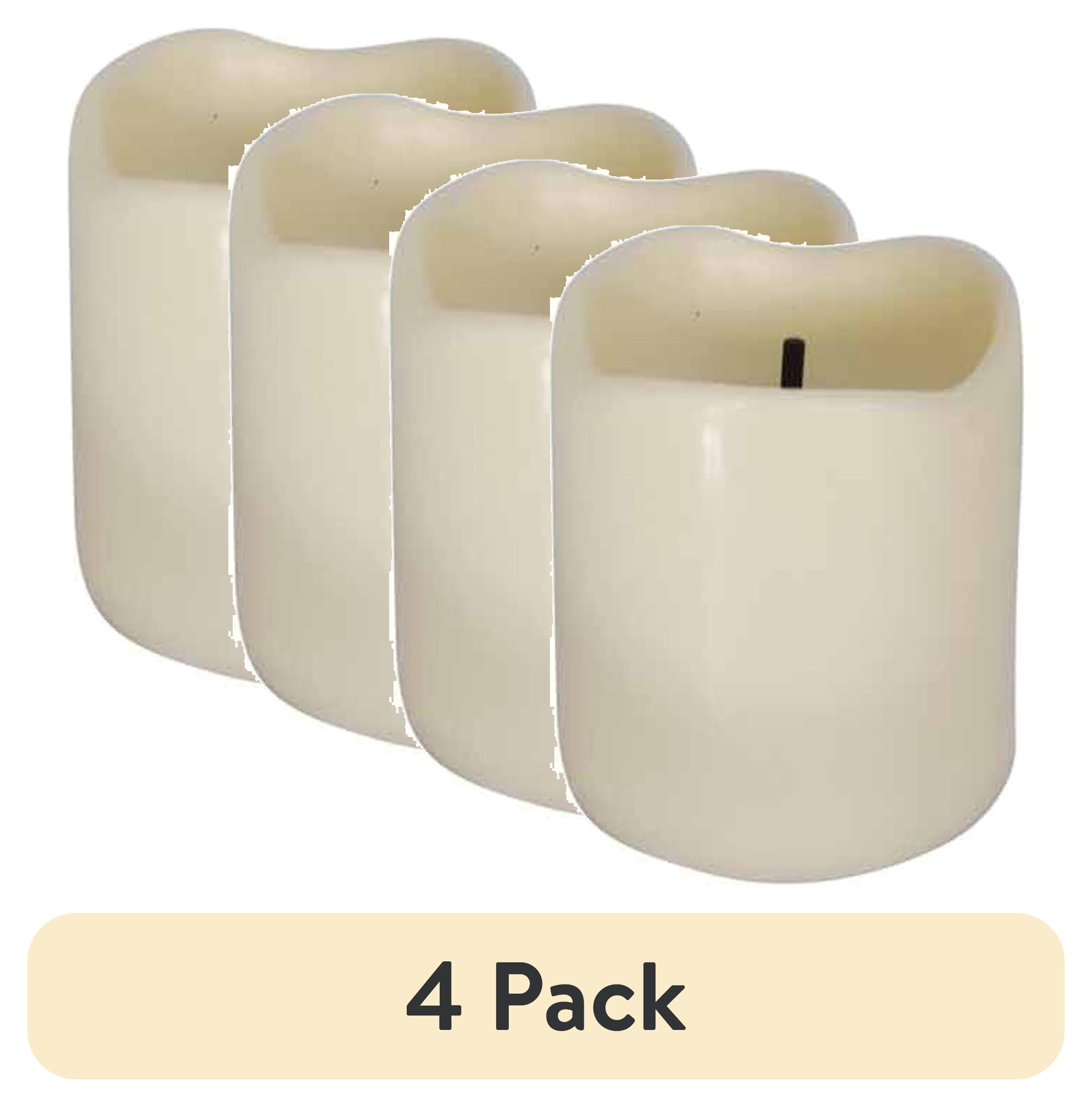 (4 pack) Mainstays Unscented Flameless LED Votives, Ivory, 12 Count ...