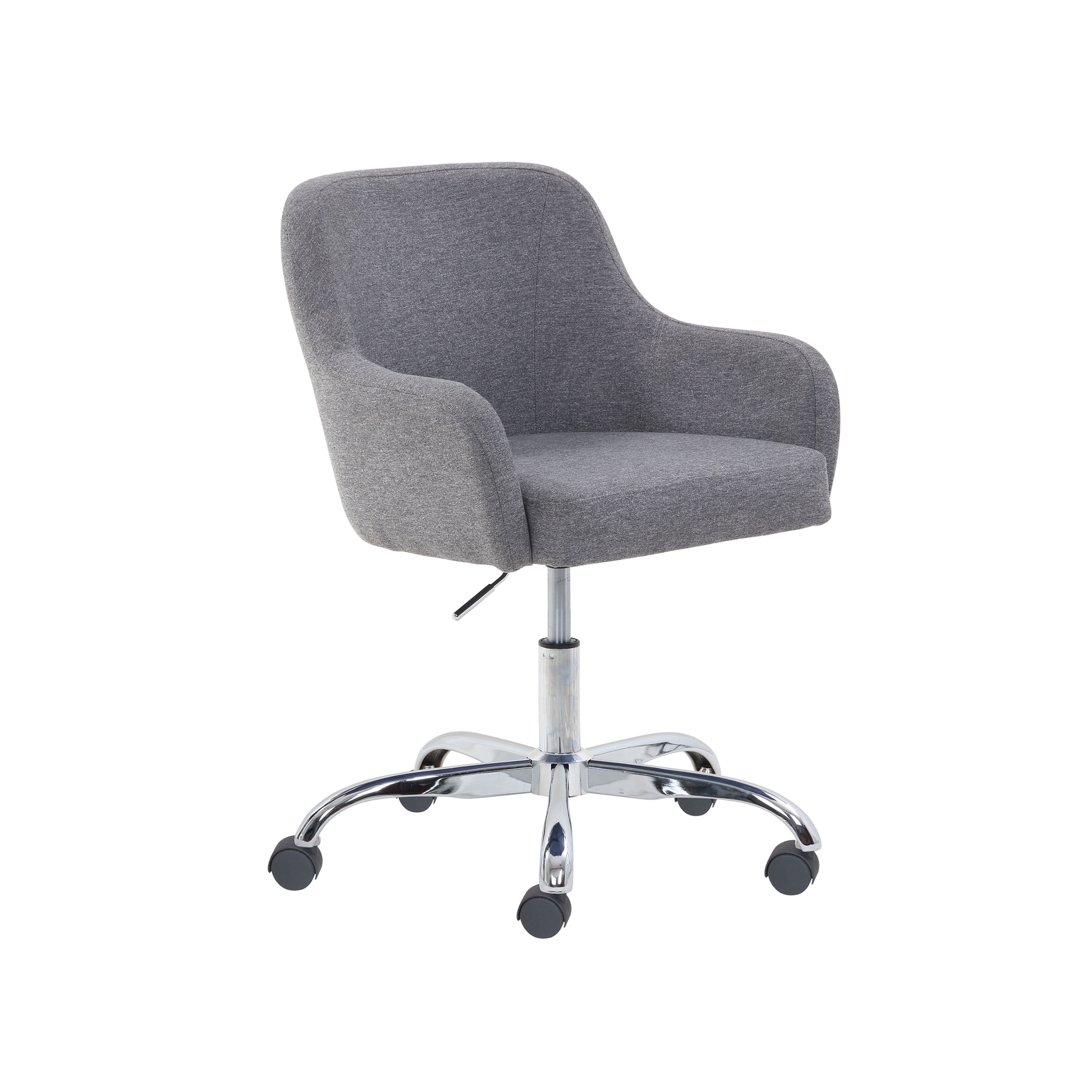 Mainstays Upholstered Modern Office Chair, Gray Fabric Upholstery ...
