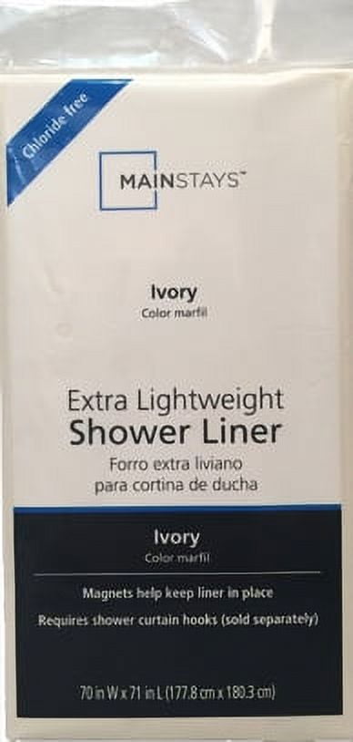 Mainstays Value Ivory Shower Liner, 1 Each - Walmart.com