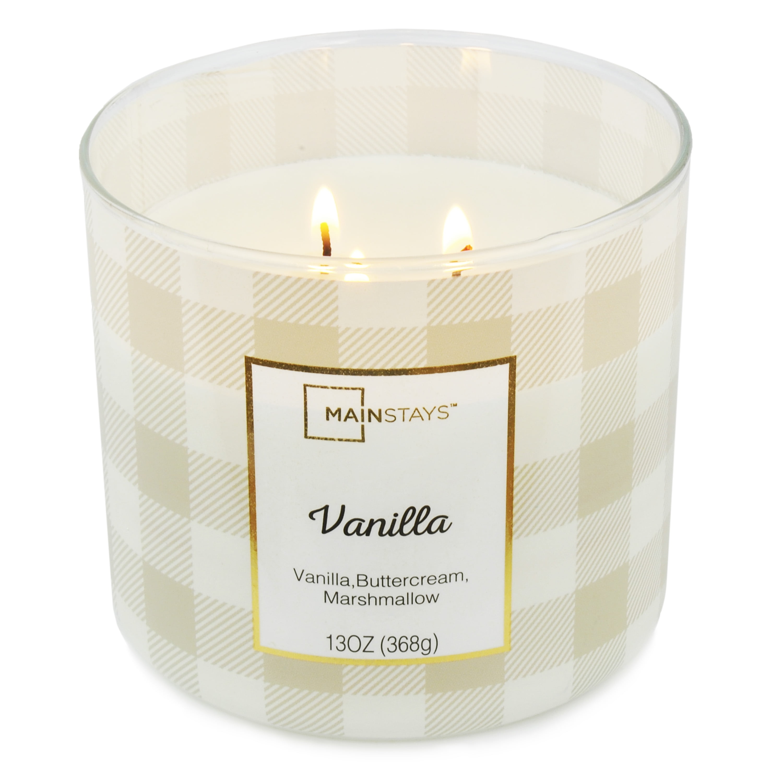 Mainstays Vanilla Fall Decorative 3 Wick Candle, 13 Ounce - Walmart.com