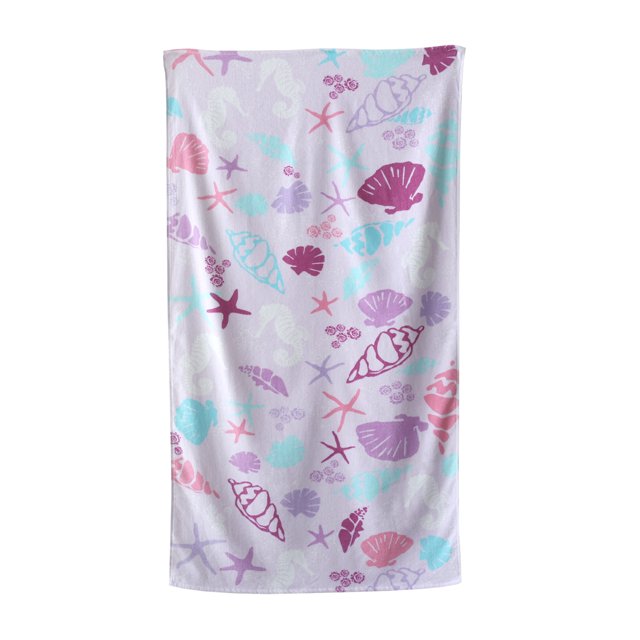 Mainstays Velour Beach Towel, Seashell Warm, Multi-Color, 28x60 - Walmart.com