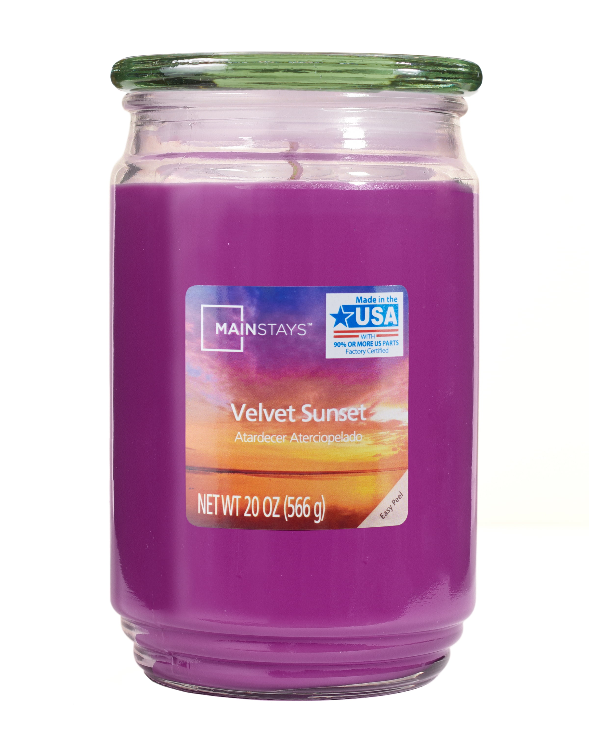 Mainstays Velvet Sunset Single-Wick Jar Candle, 20 oz. - Walmart.com