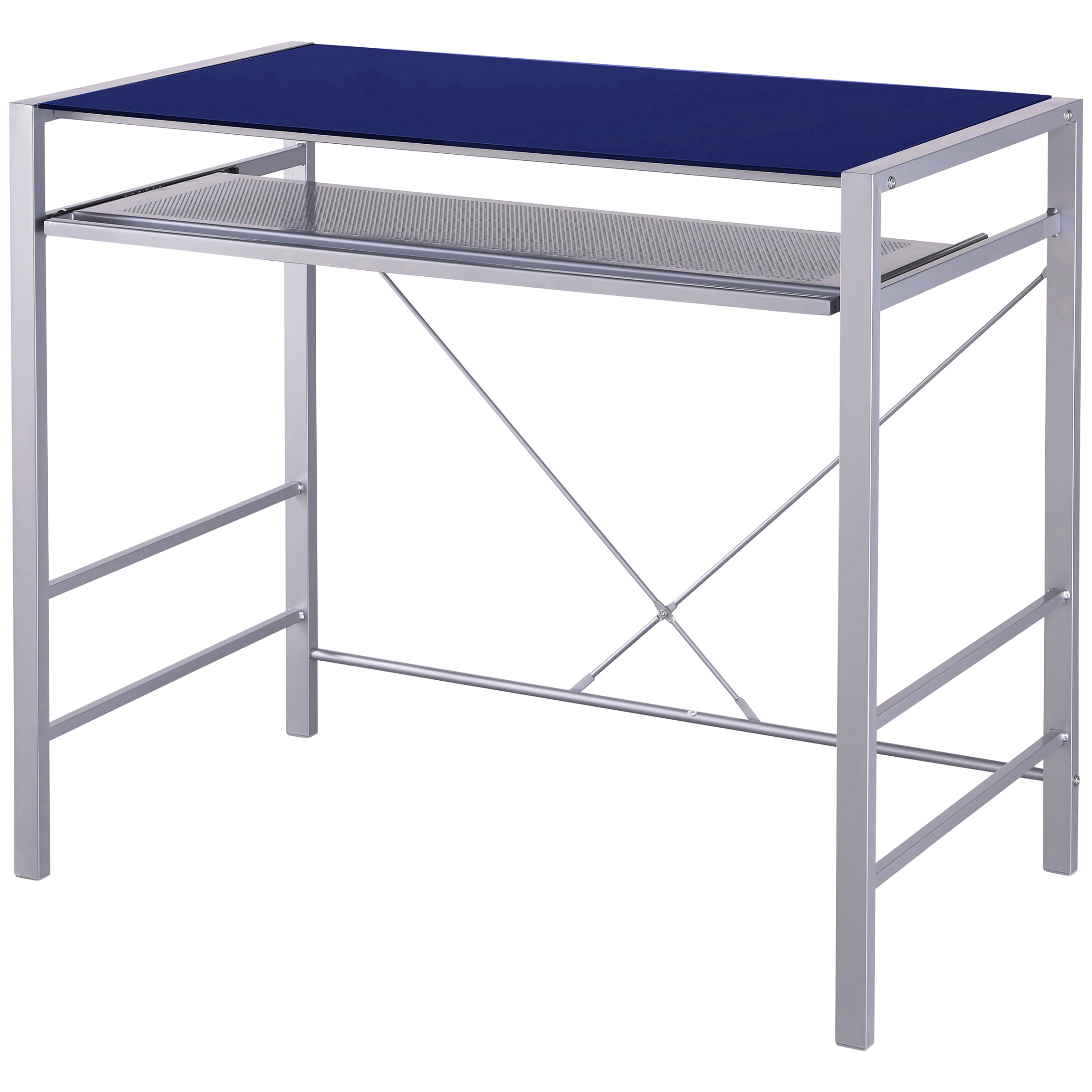 Free Shipping! Mainstays Modern Glass-Top Desk, Multiple Colors ...