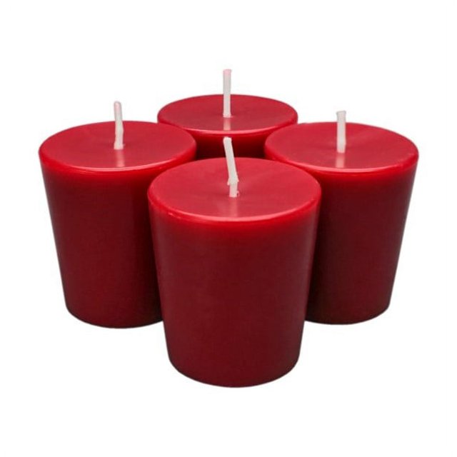 Mainstays Votive Candles, Red, 4-Pack - Walmart Business Supplies